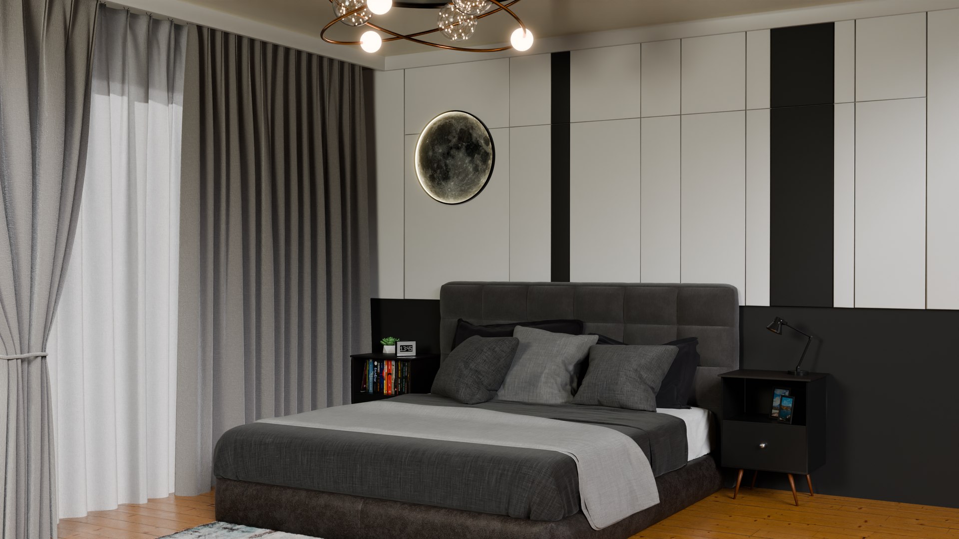 3D Model Modern Moon Wall Light - TurboSquid 2219018