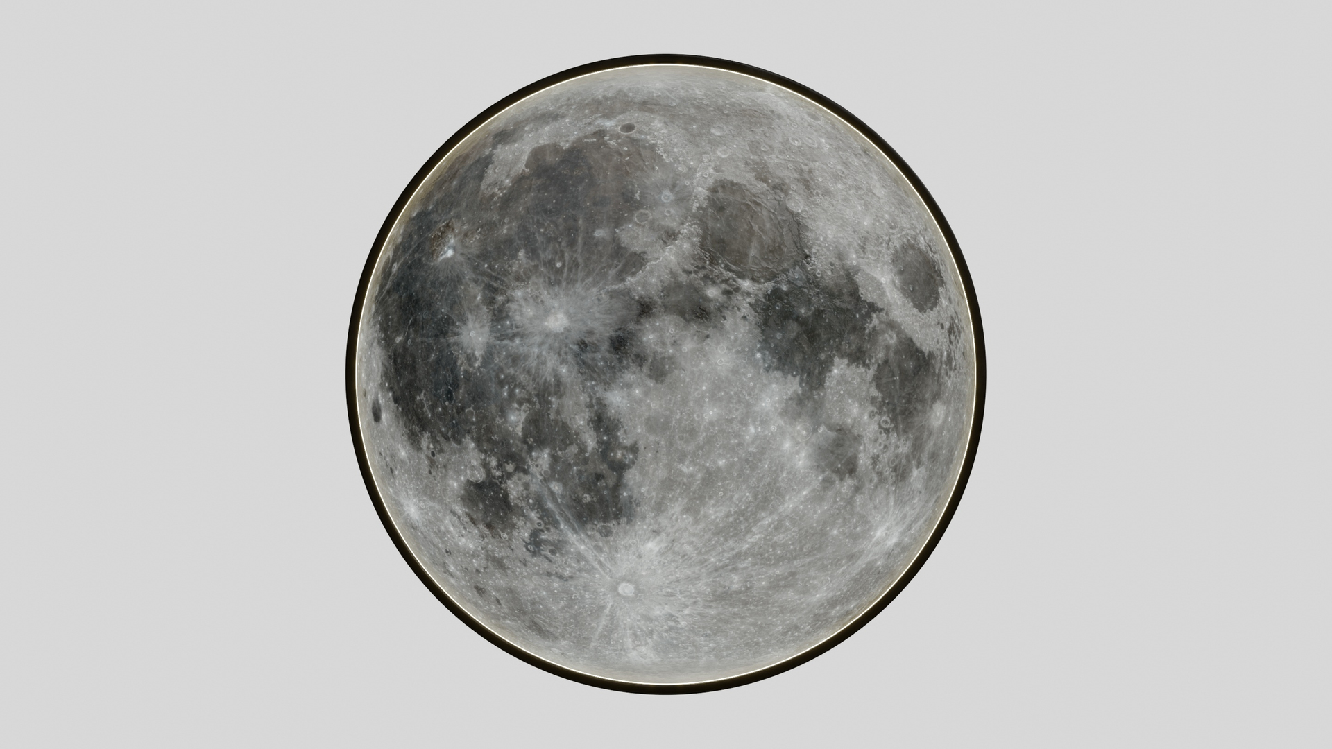 3D Model Modern Moon Wall Light - TurboSquid 2219018