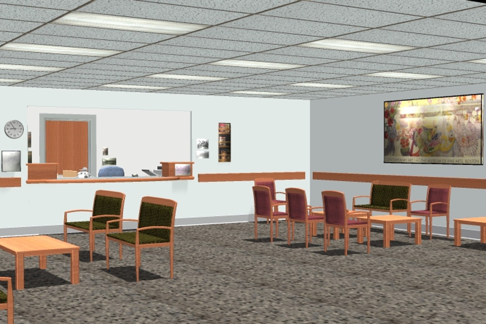 Room Waiting 3d Model