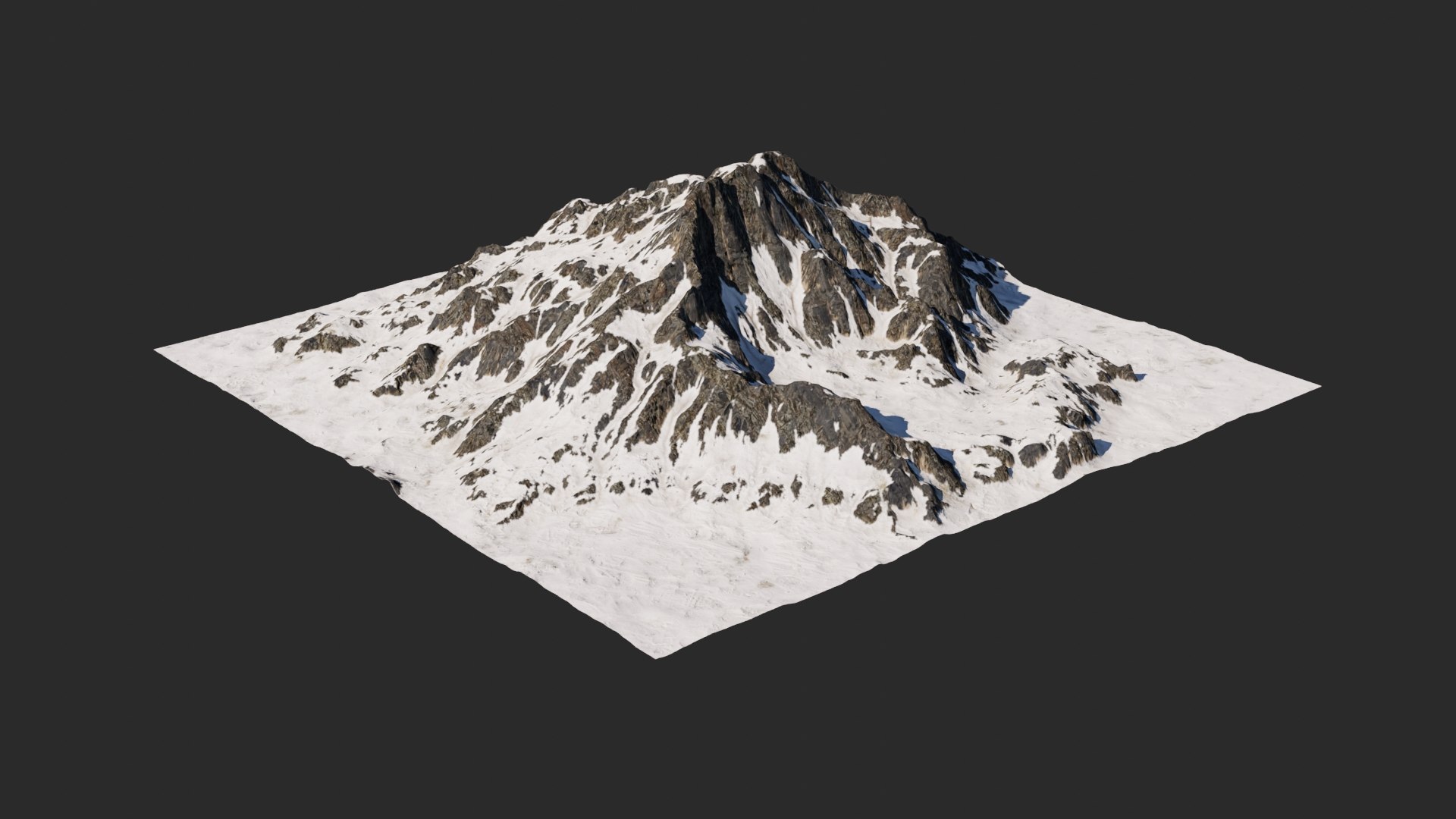 3D Model Snowy Mountain Ex18 - TurboSquid 2083279