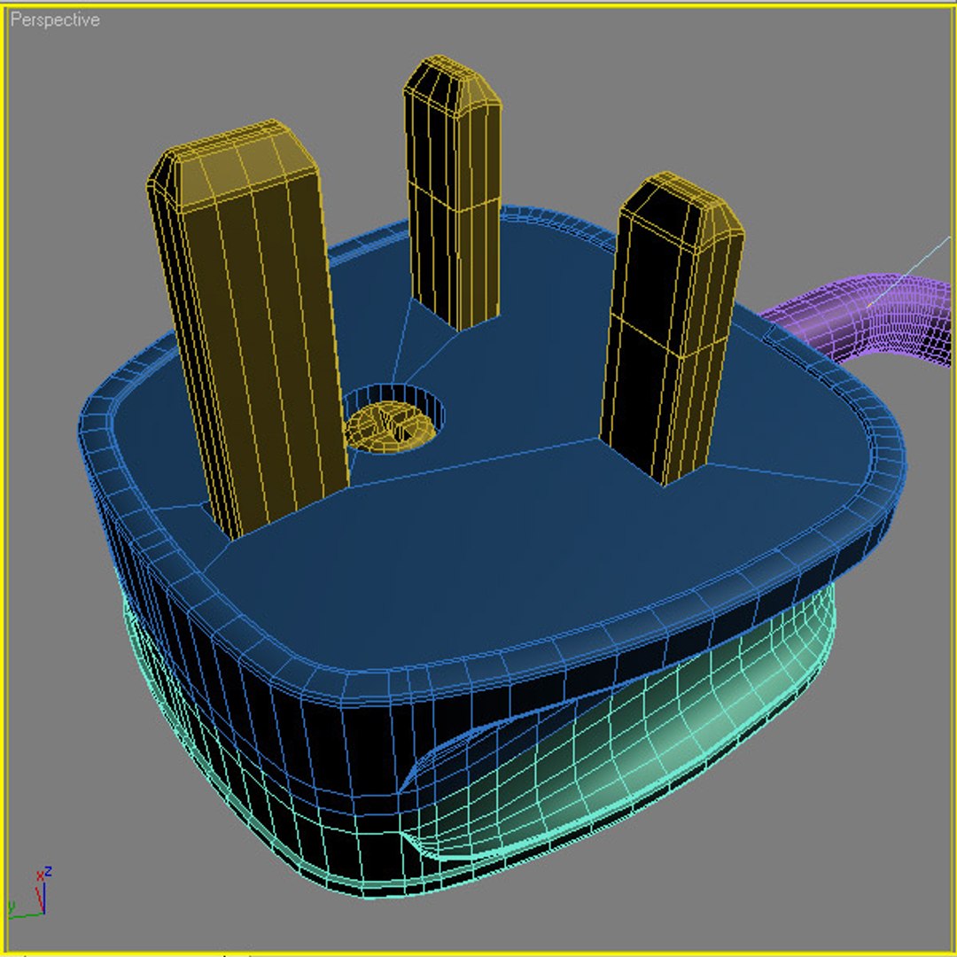 British Electrical Plug 3d Model