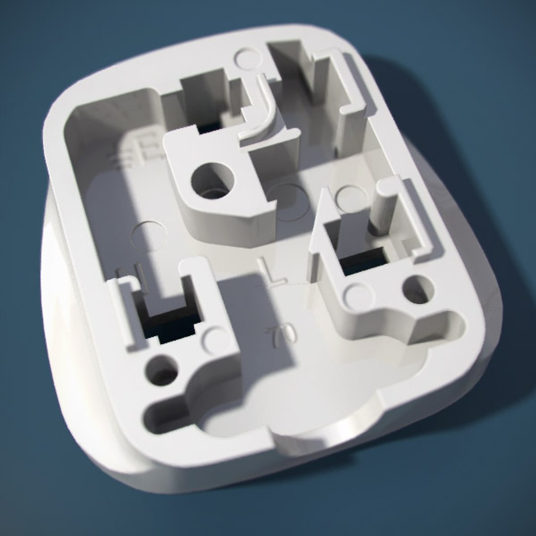 British Electrical Plug 3d Model