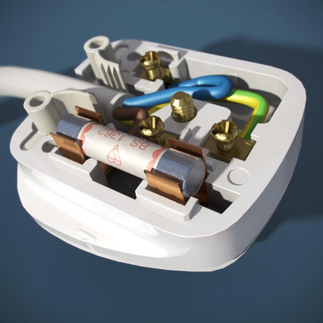 British Electrical Plug 3d Model