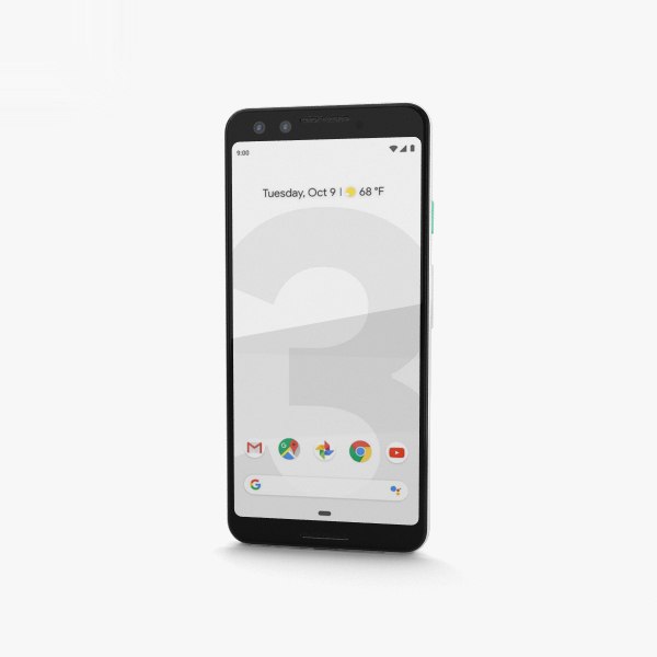 modelo 3d Google Pixel 3 claramente blanco - TurboSquid 1443091