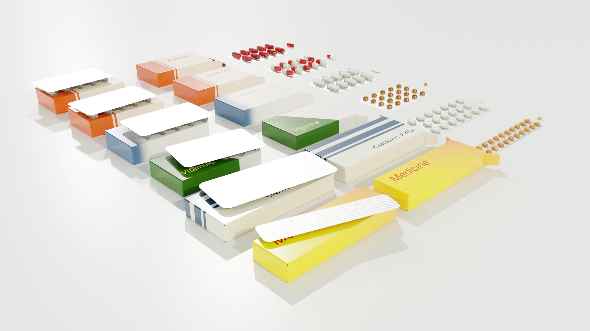 3D Medicine Packages - TurboSquid 2275952