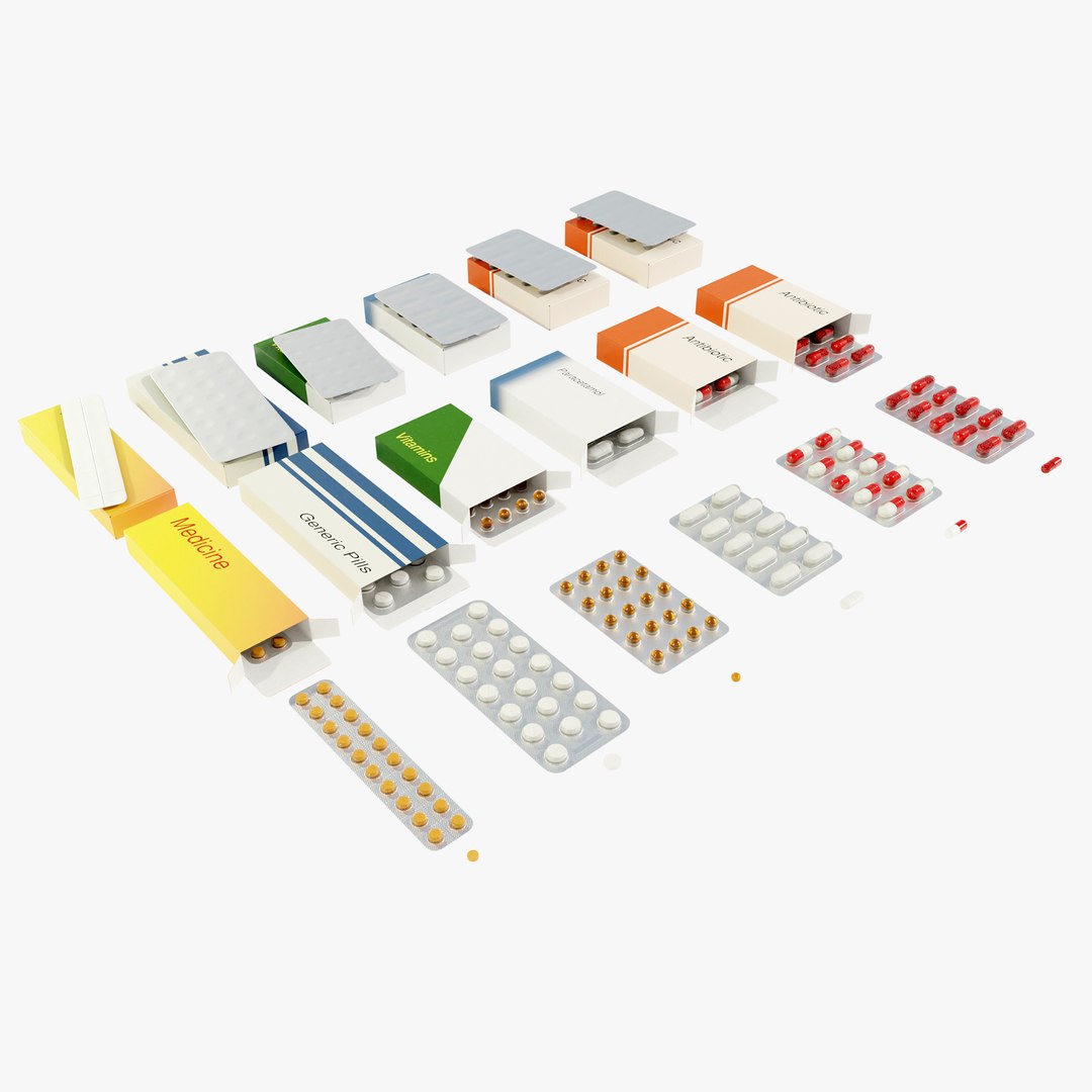 3D Medicine Packages - TurboSquid 2275952