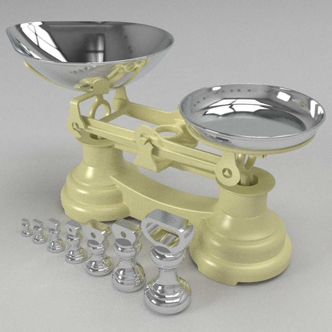 3dsmax Kitchen Balance Scales