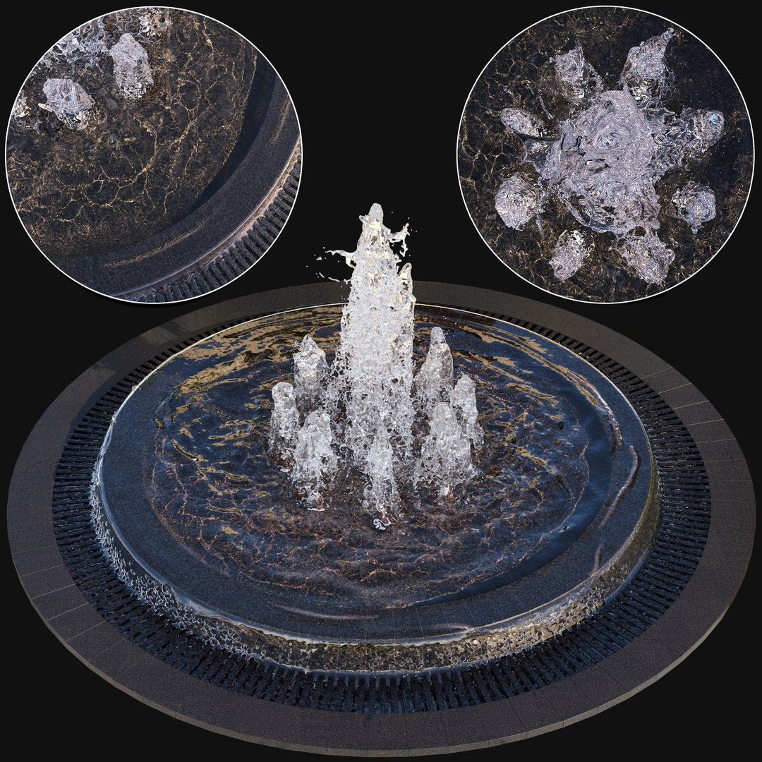 Large Water Fountains 3D Model - TurboSquid 1899265