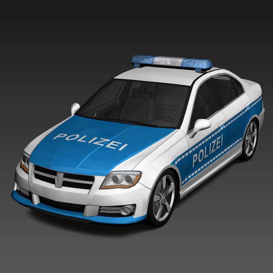 generic police cars 3d model