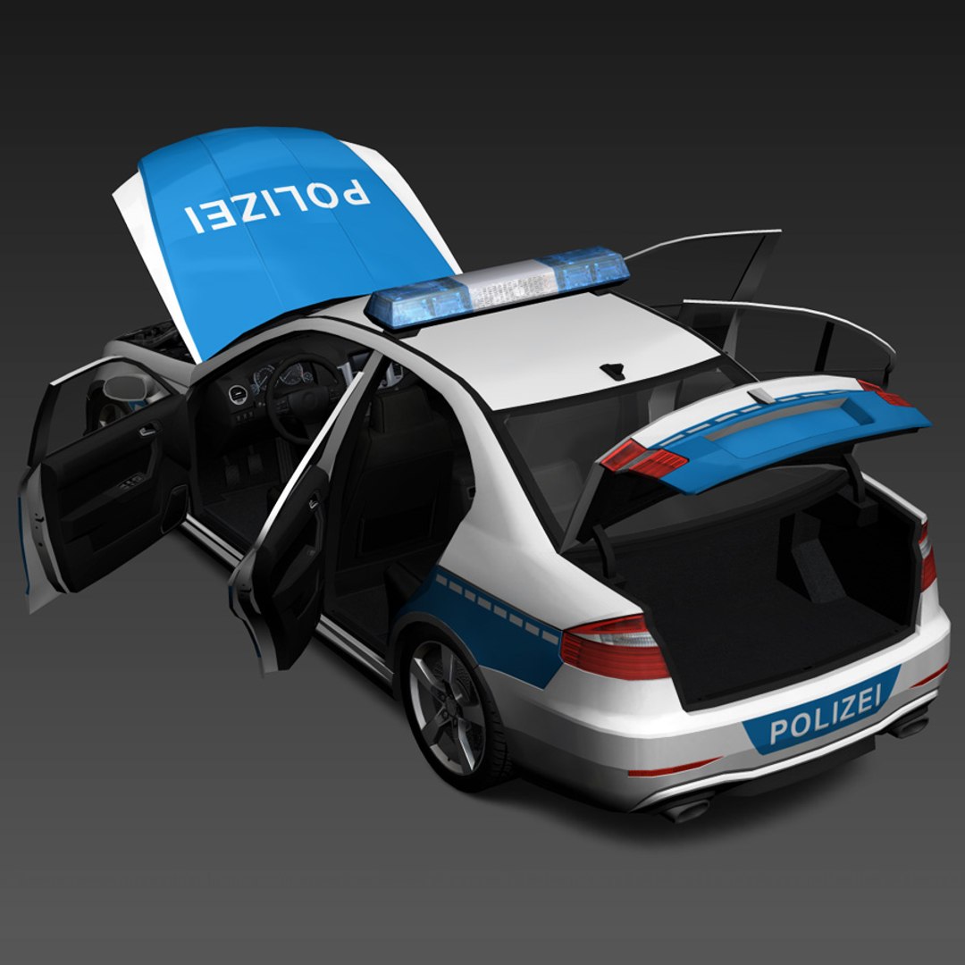 generic police cars 3d model