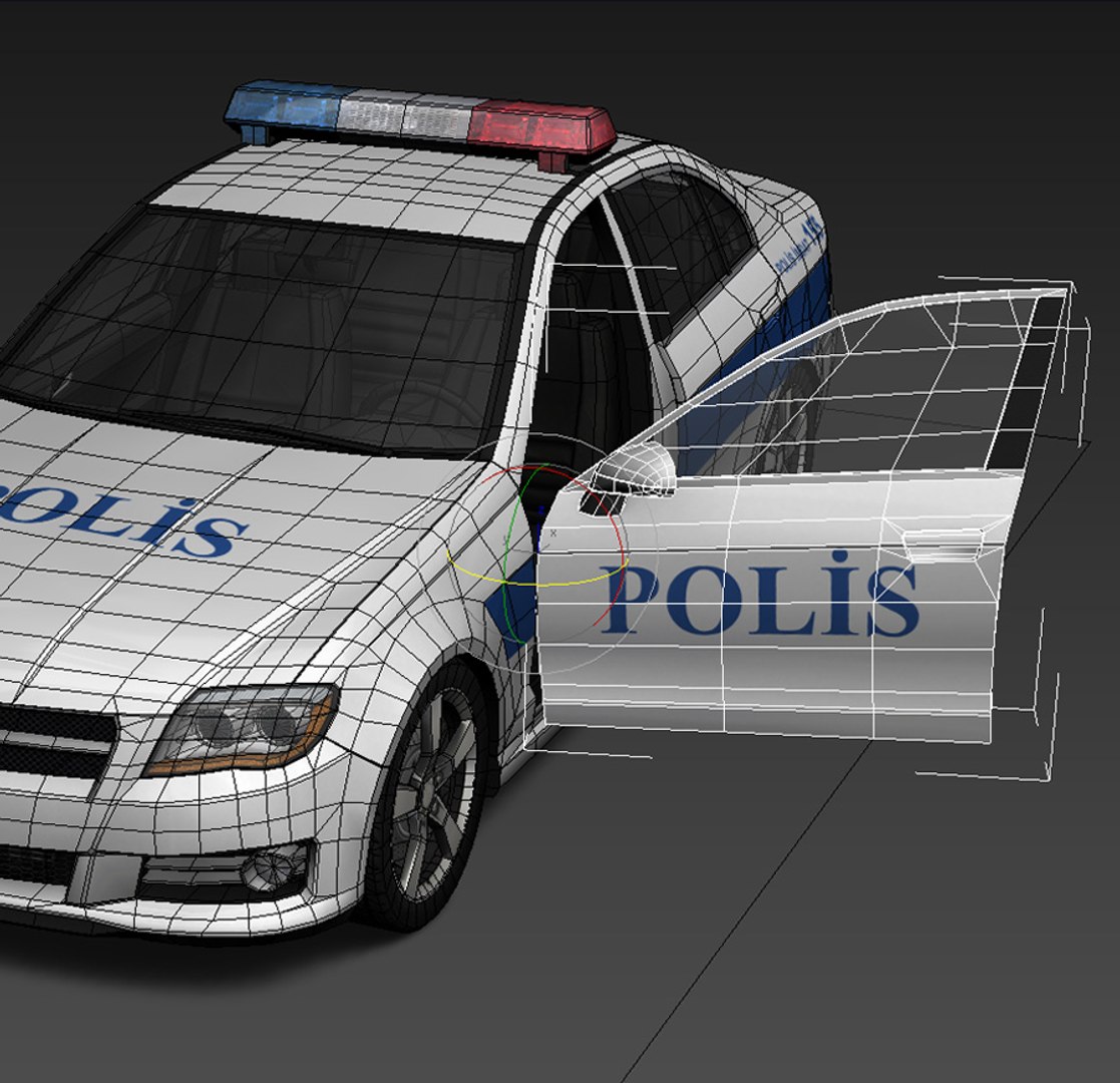 generic police cars 3d model