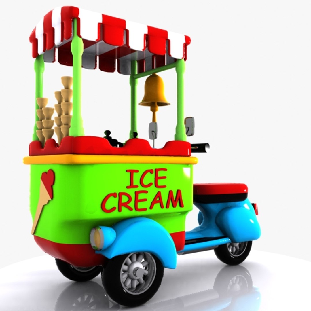 3d cartoon icecream bike model