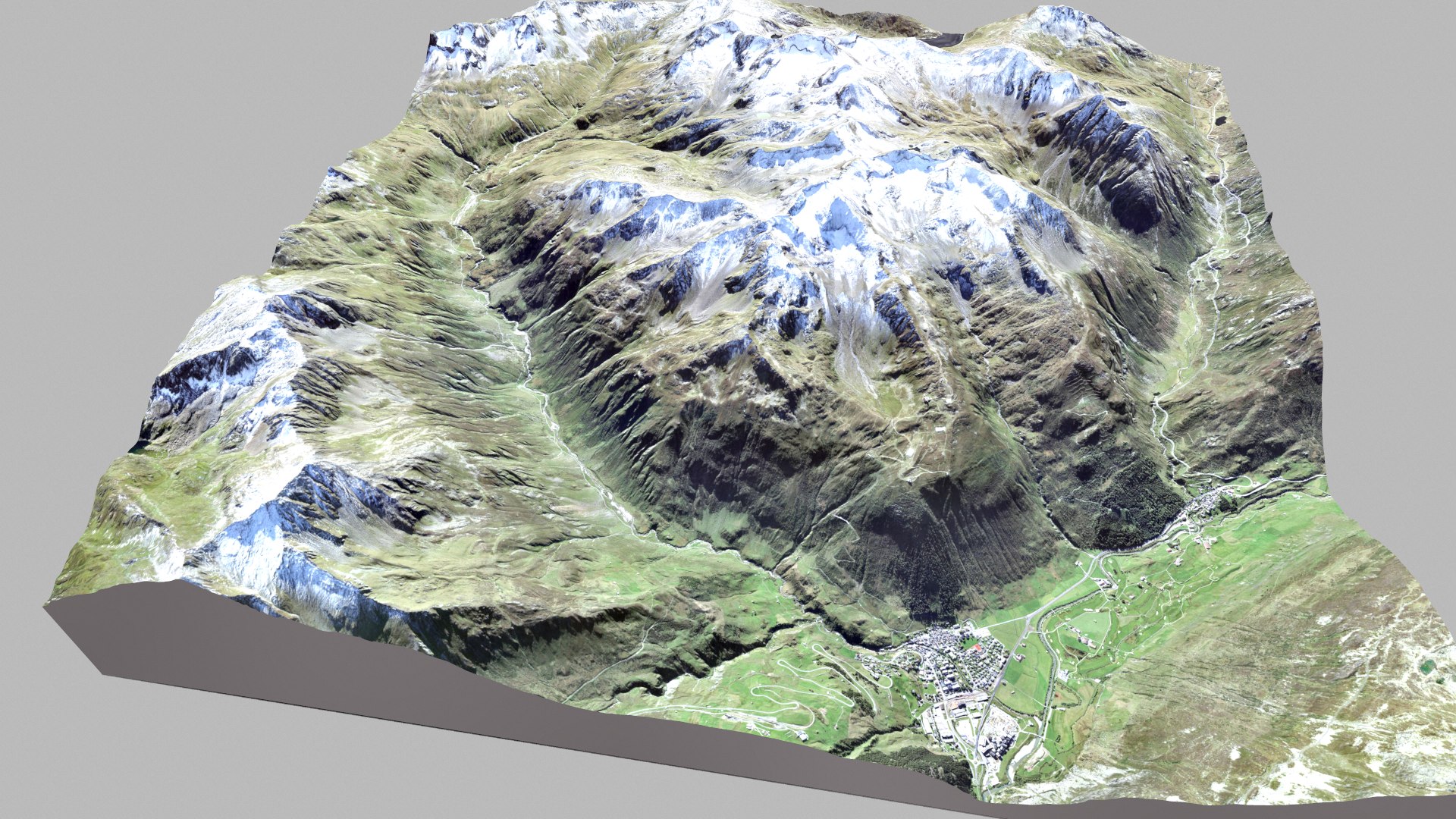 3D Mountain Landscape Gemsstock Swiss Alps - TurboSquid 2054796