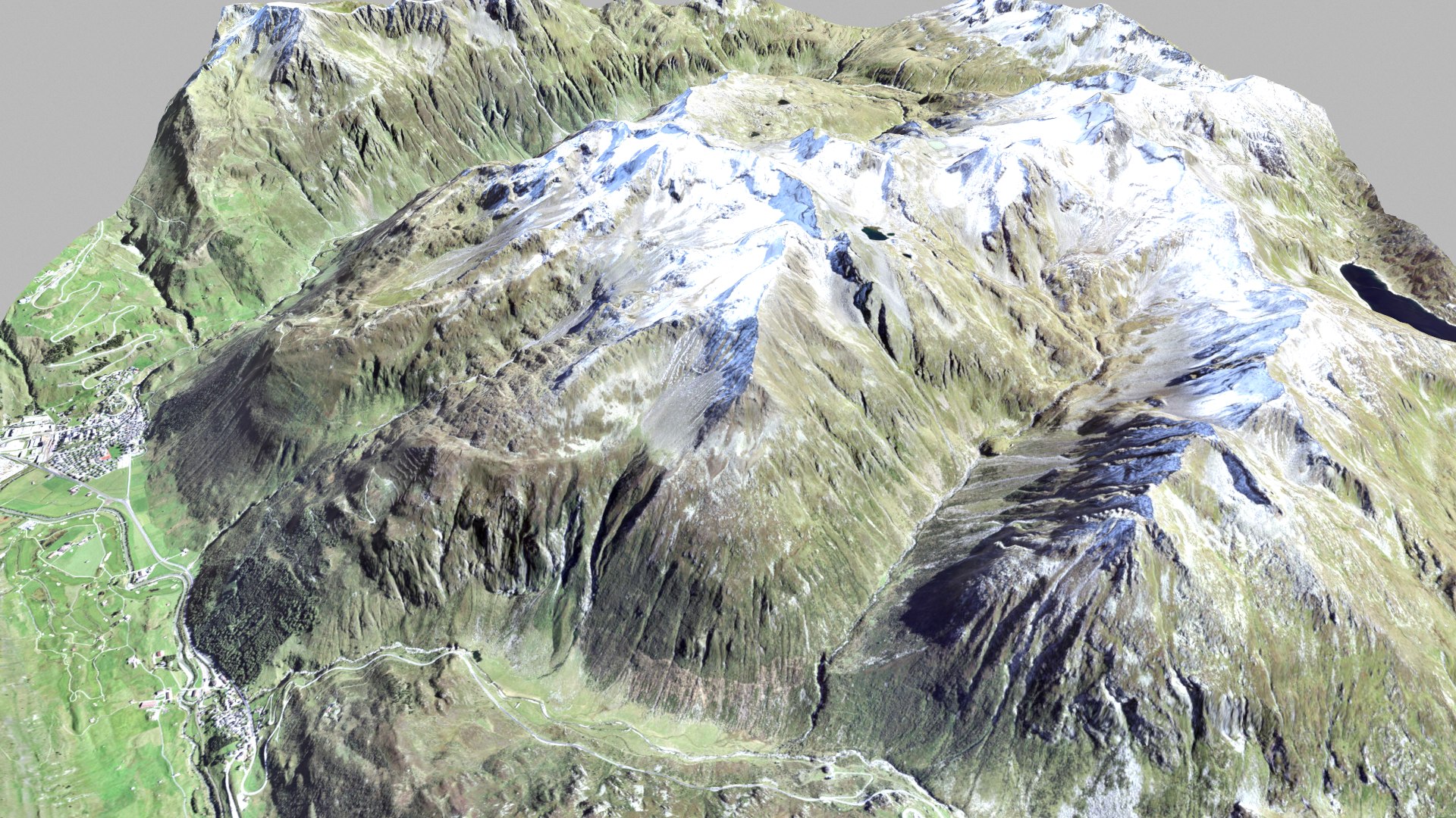 3D Mountain landscape Gemsstock Swiss Alps - TurboSquid 2054796