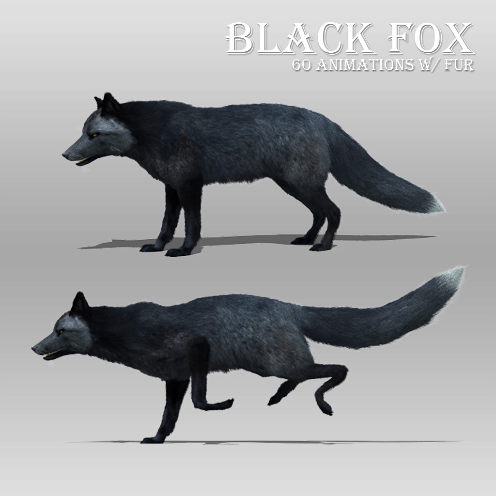 Red black fox fur 3D - TurboSquid 1233608