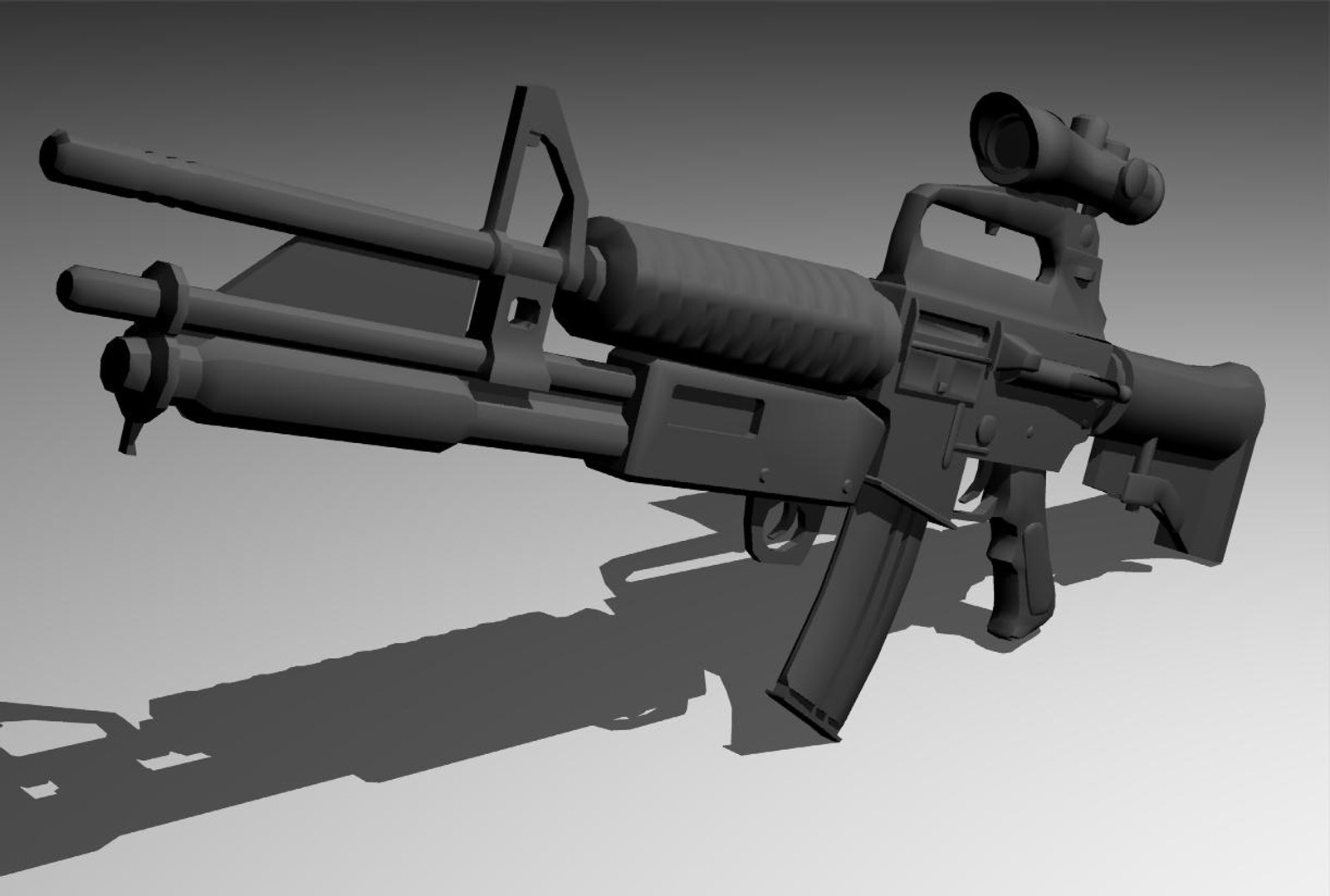 3d Model M4 Assualt Rifle