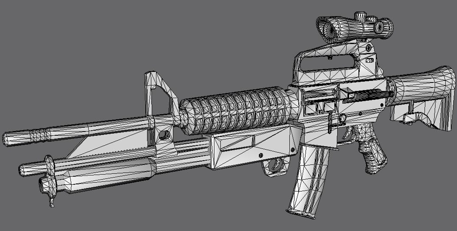 3d Model M4 Assualt Rifle