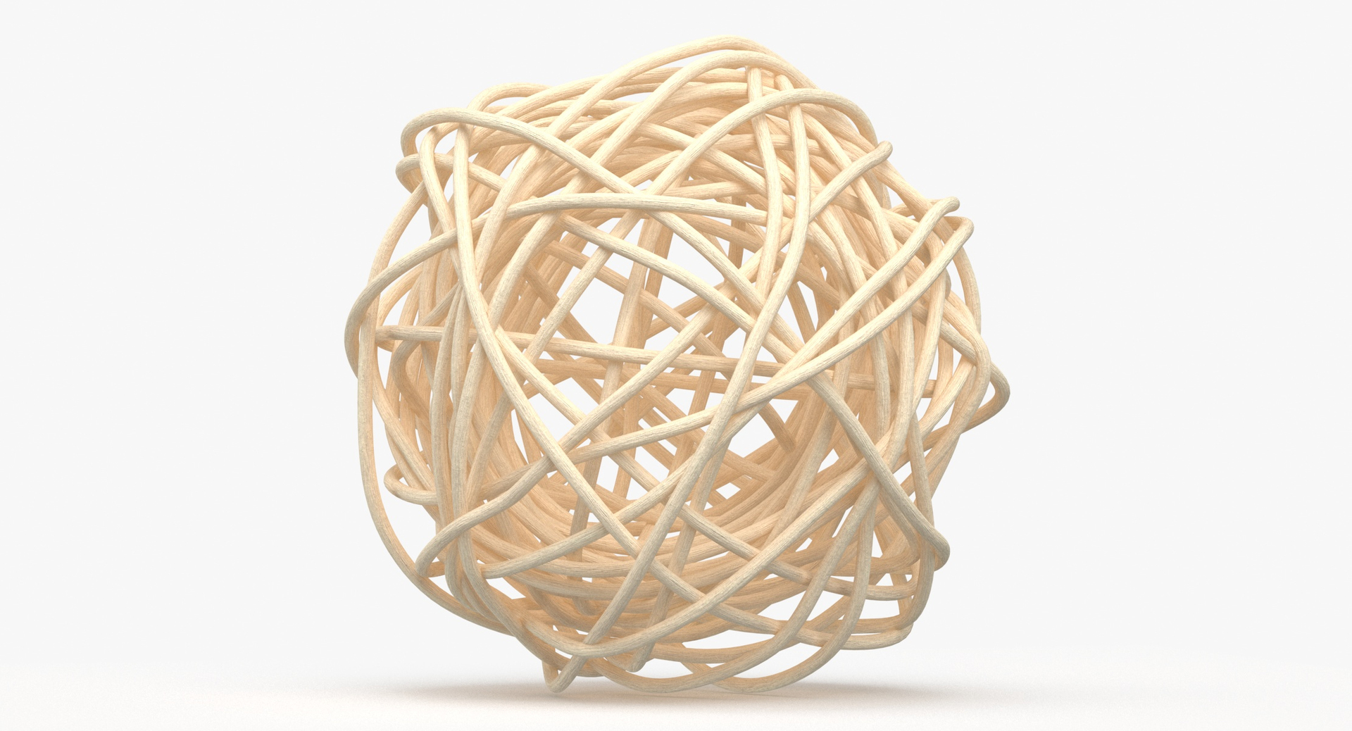 3D model Prop 23 Rattan Balls Size 02 Cream Beige and Brown ...