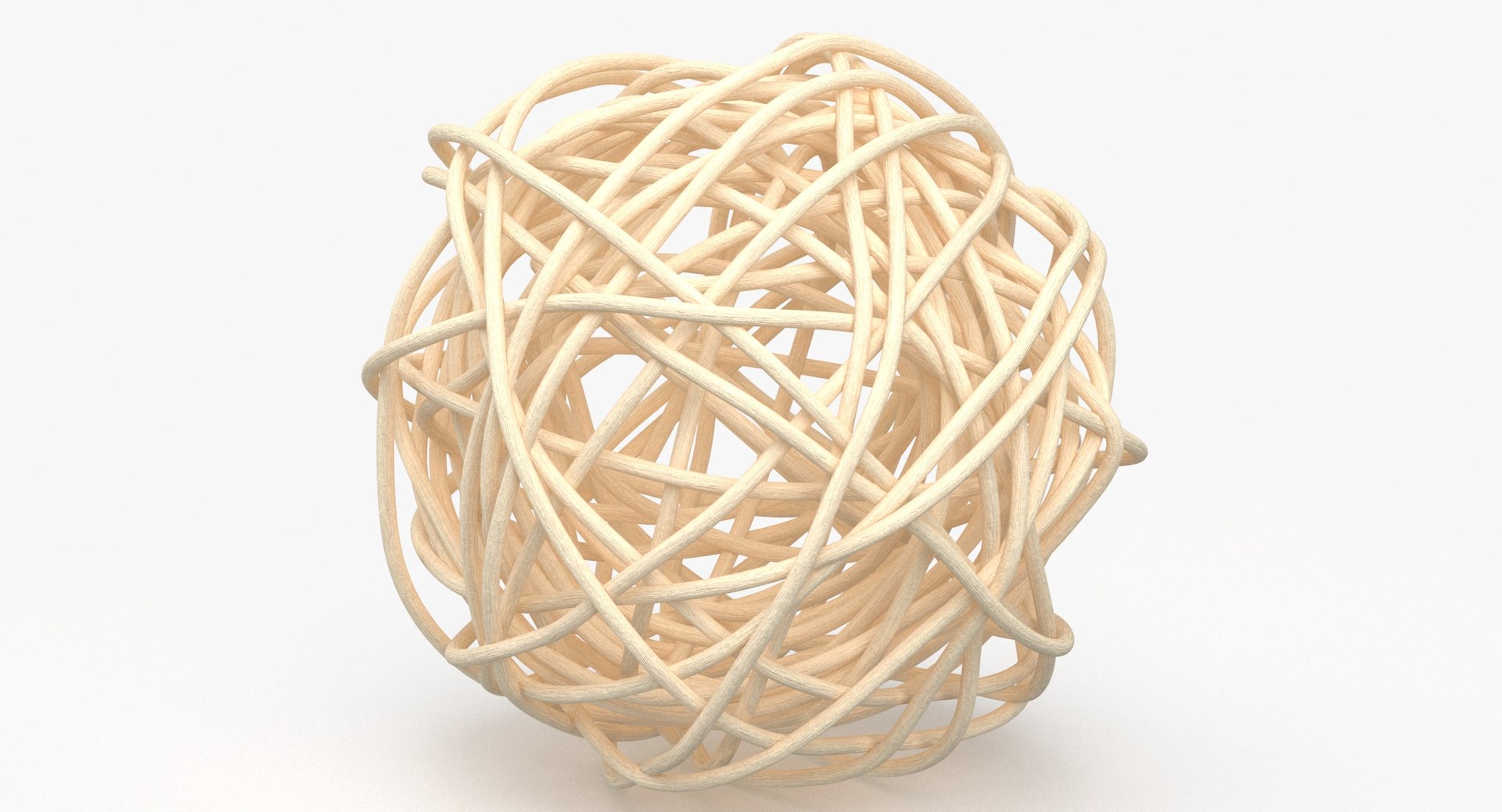 3D model Prop 23 Rattan Balls Size 02 Cream Beige and Brown ...