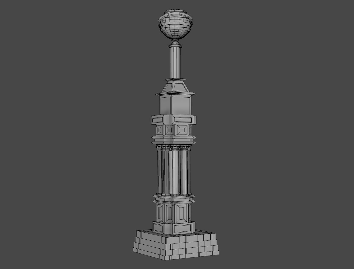 Fantasy Sphere Colum Pillar 3D - TurboSquid 1785586