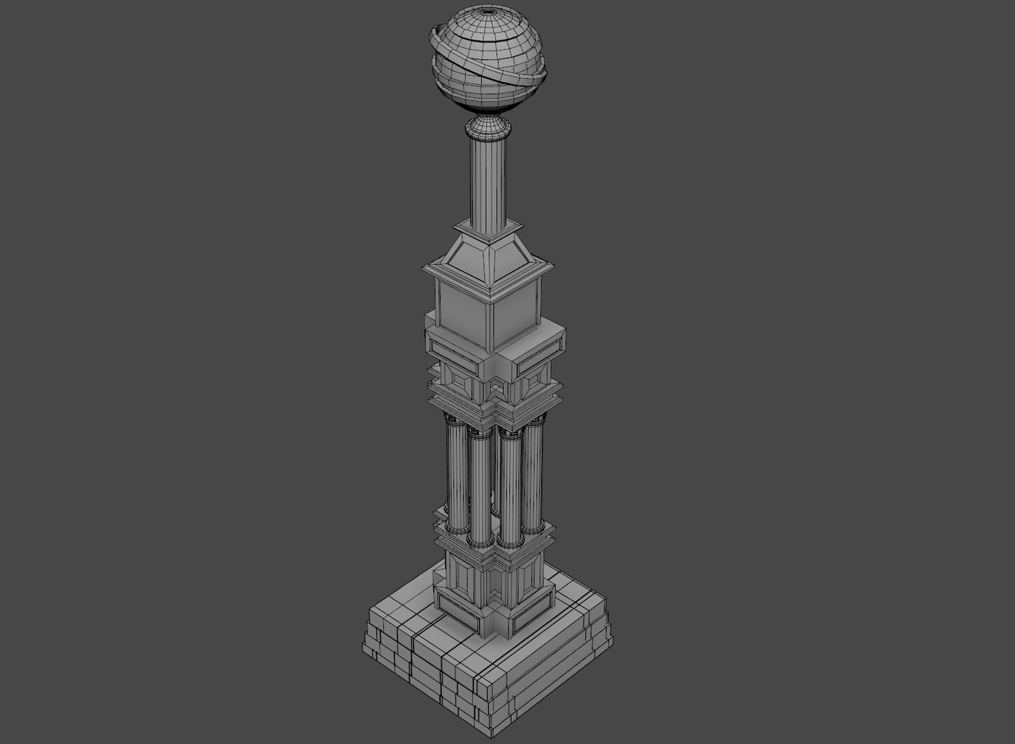 Fantasy Sphere Colum Pillar 3D - TurboSquid 1785586