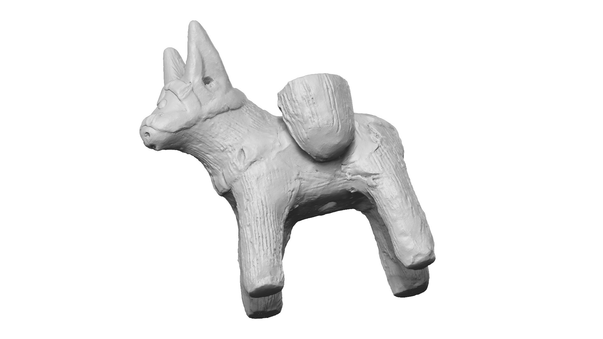3D model Donkey Clay Craft Raw Scanned - TurboSquid 1795574