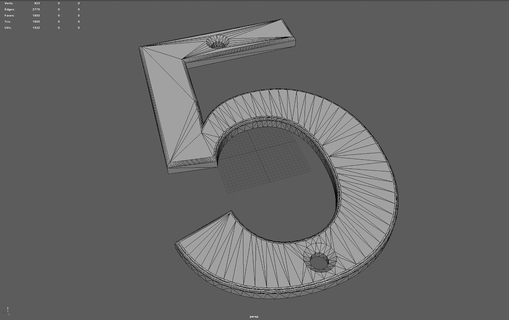 3D Model Number 5 - TurboSquid 2214103