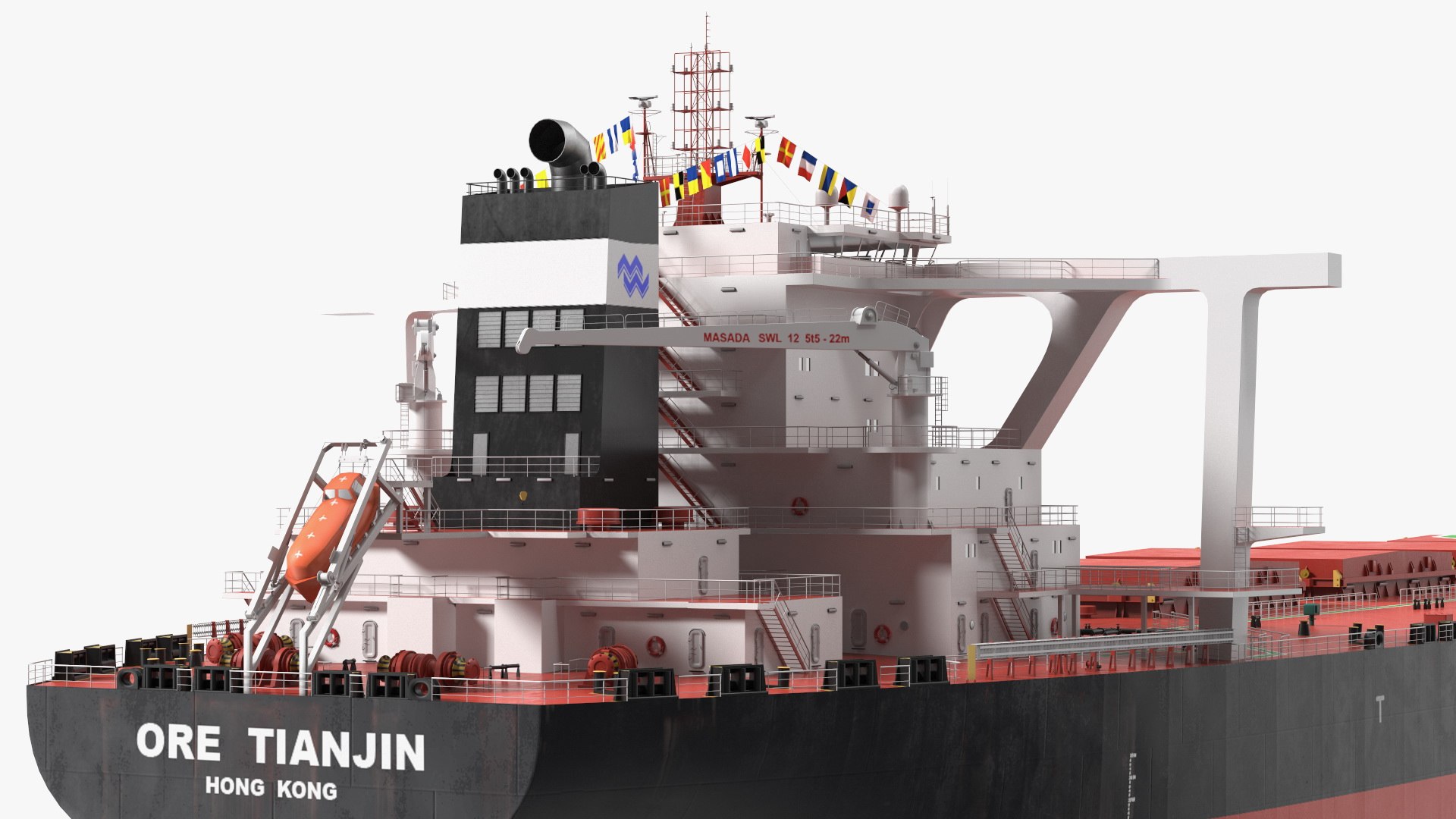 Ore Carrier Ship Loaded Dirty model - TurboSquid 1900304