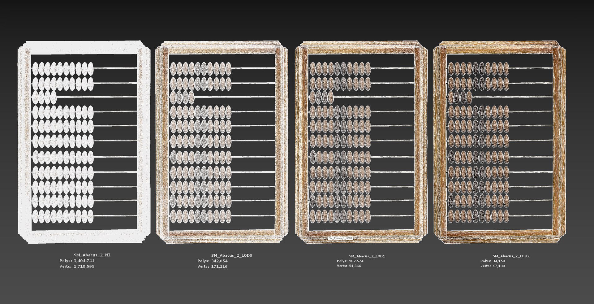 3D Abacus Vintage - TurboSquid 2266210