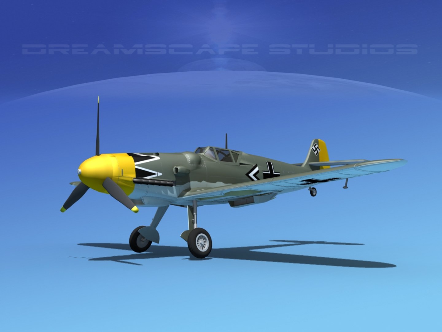 3d Messerschmitt Bf-109 Fighter Model