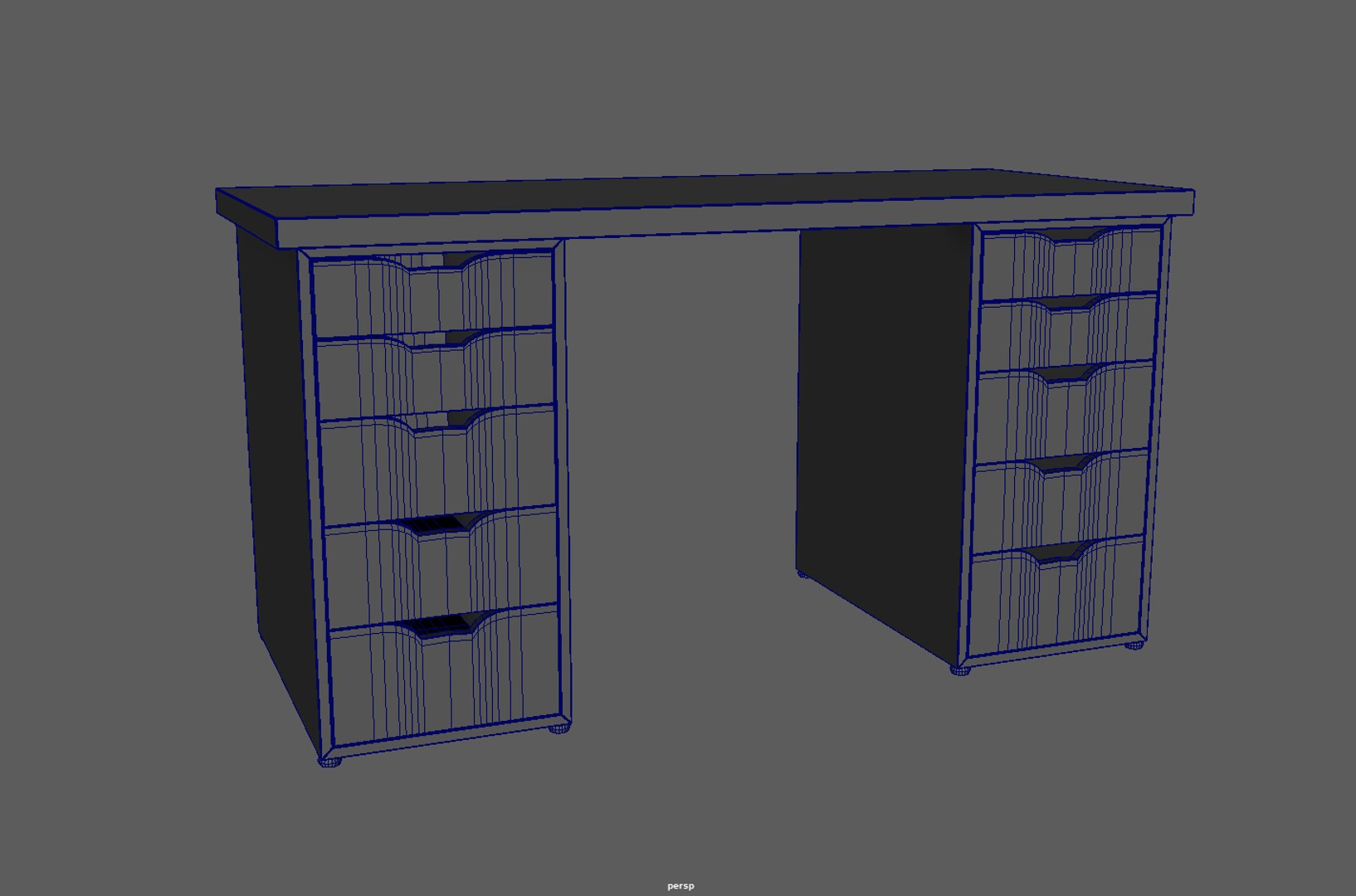 3D Modern Wooden Desk - TurboSquid 2288310