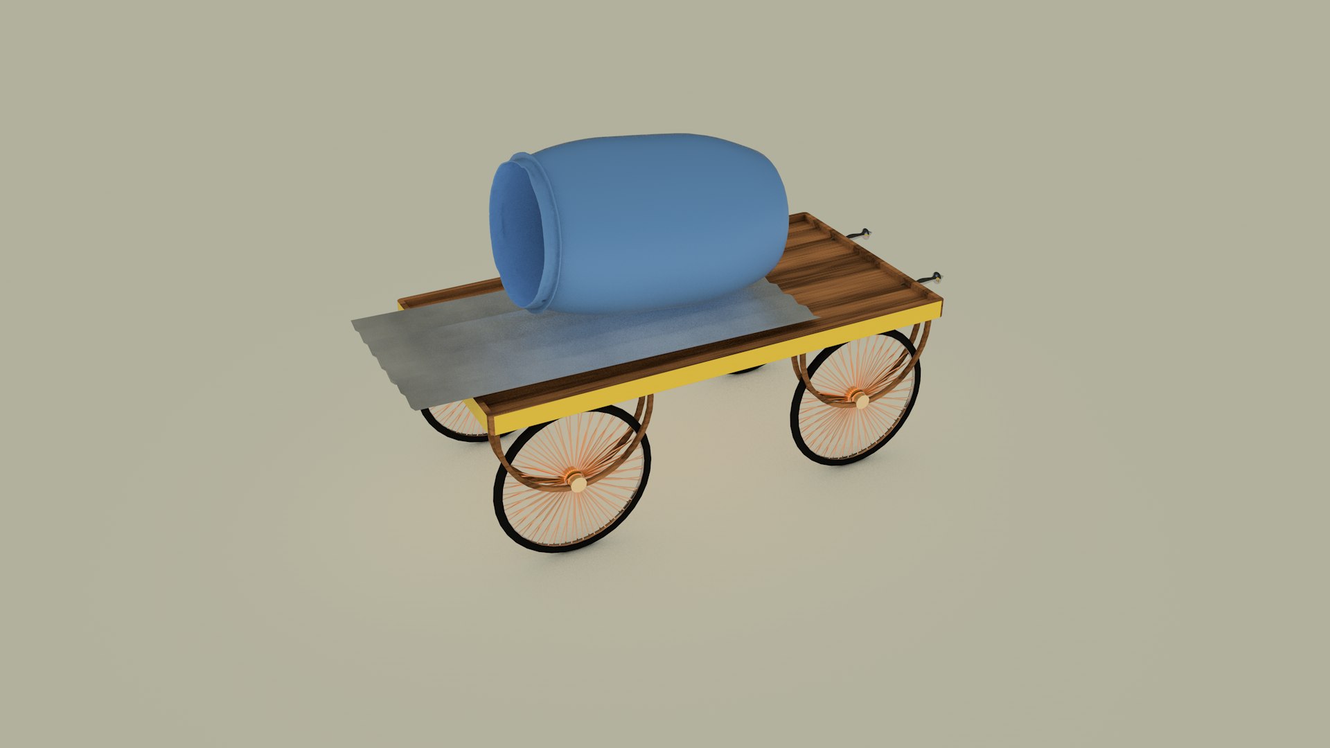 3D Indian Hand Cart HatGadi Model - TurboSquid 1819606