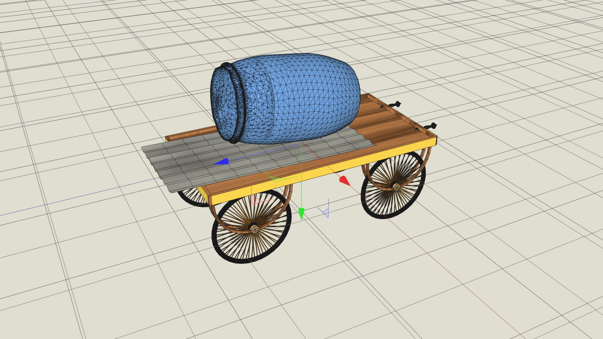 3D Indian Hand Cart HatGadi Model - TurboSquid 1819606