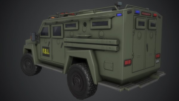 3D car armored green fbi model - TurboSquid 1421507