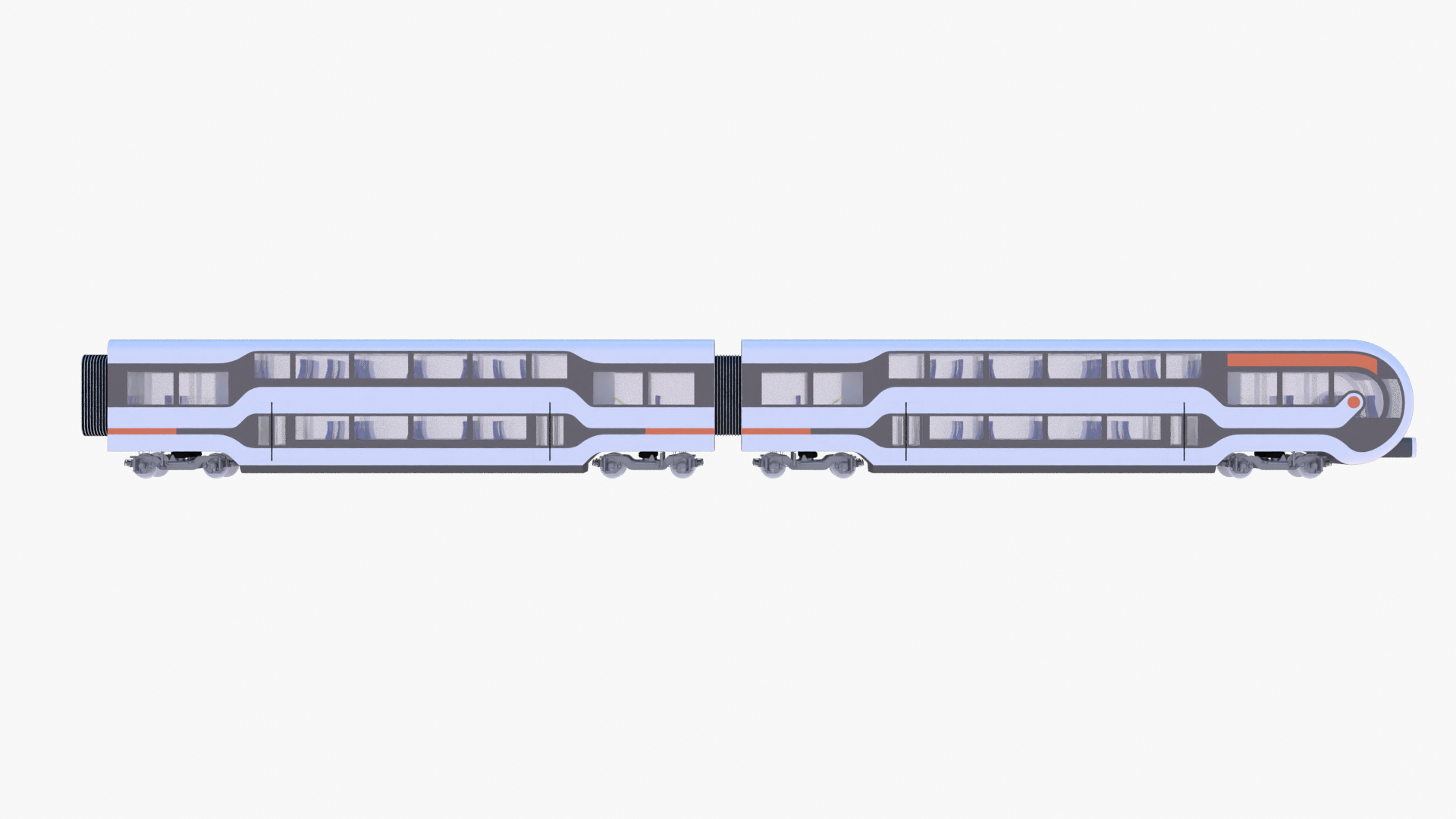 3D Futuristic Doubledeck Train Model - TurboSquid 2016034