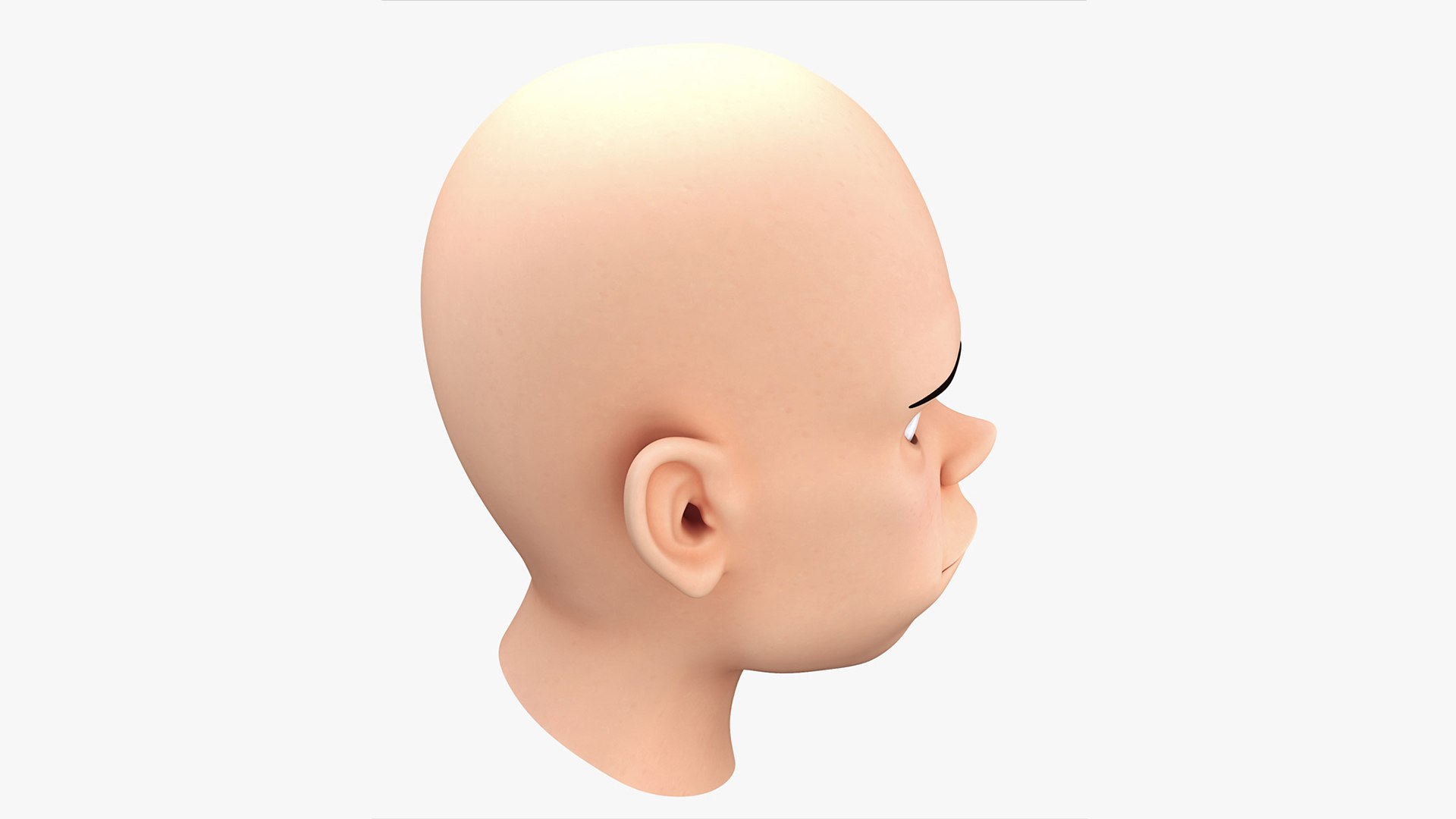 Anime Cartoon Head 3D Model - TurboSquid 2098506