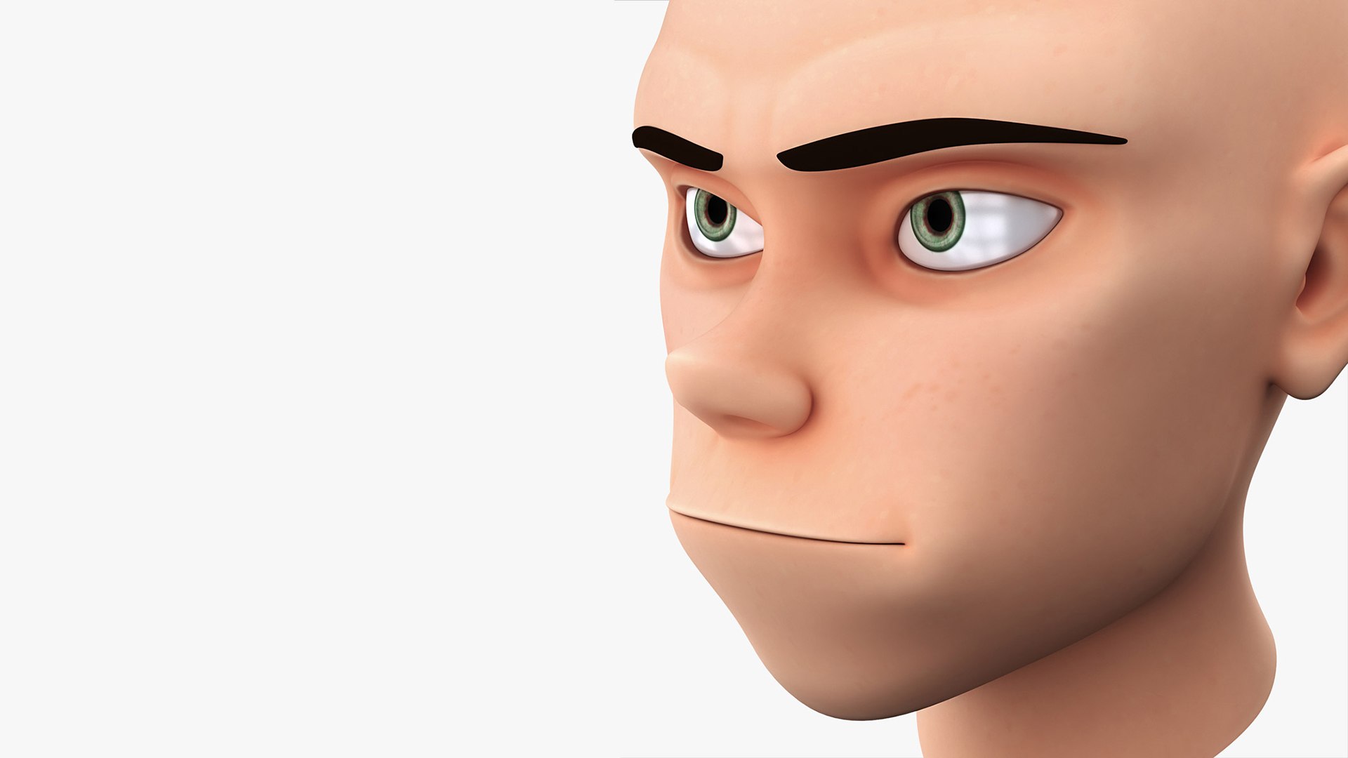 Anime Cartoon Head 3D Model - TurboSquid 2098506