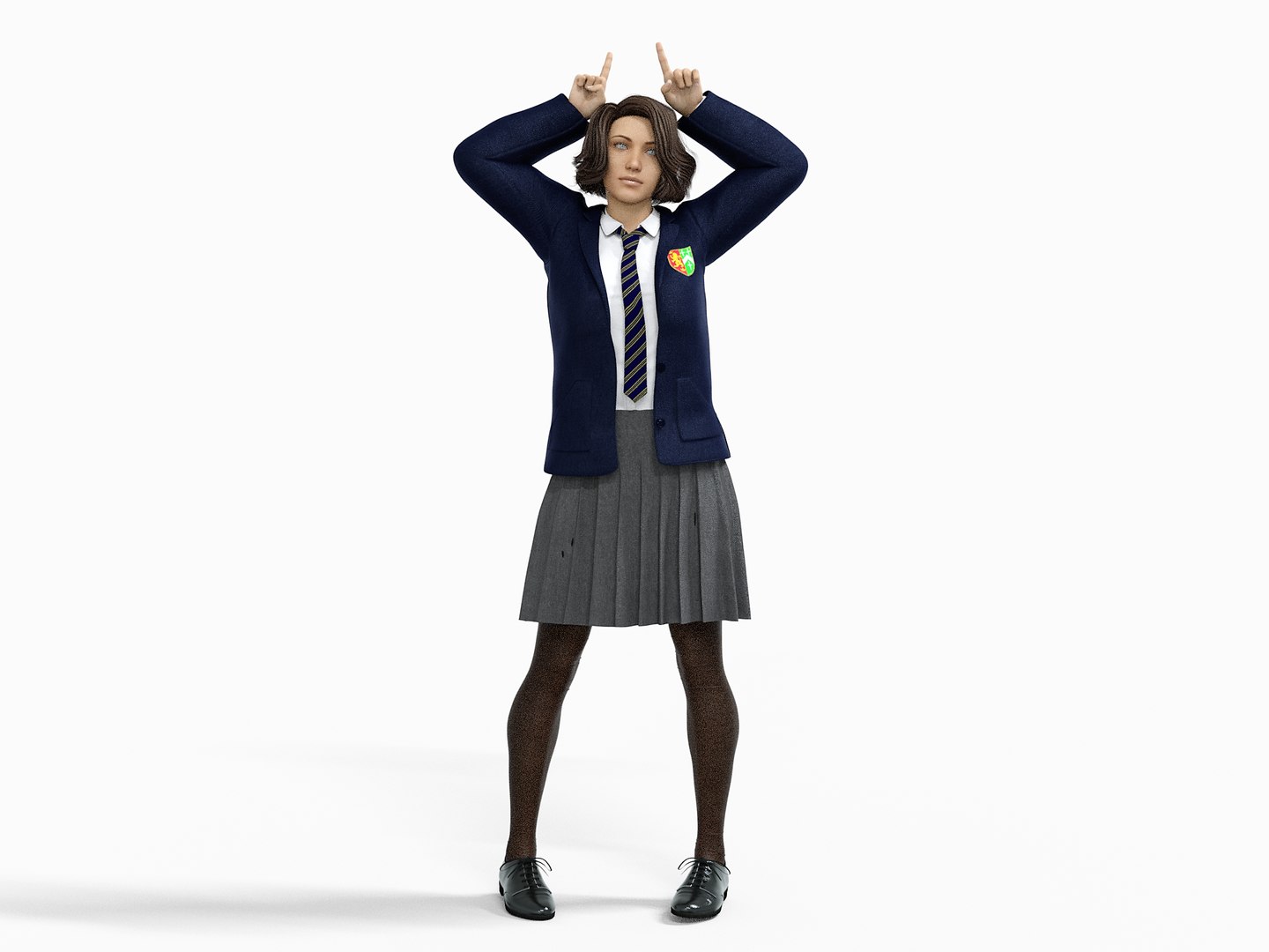 3D School Uniform Dress Clothing Low-poly 3D Model - TurboSquid 2357979