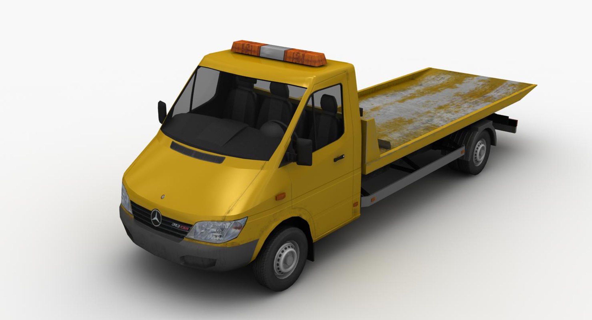 3d model mercedes sprinter tow truck