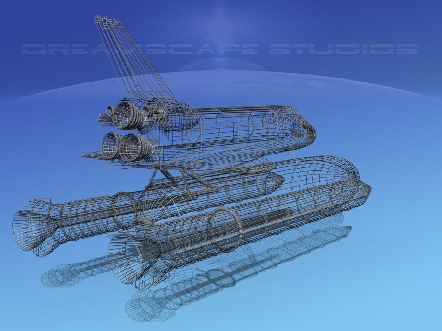 Launch Space Shuttle 3d Dxf