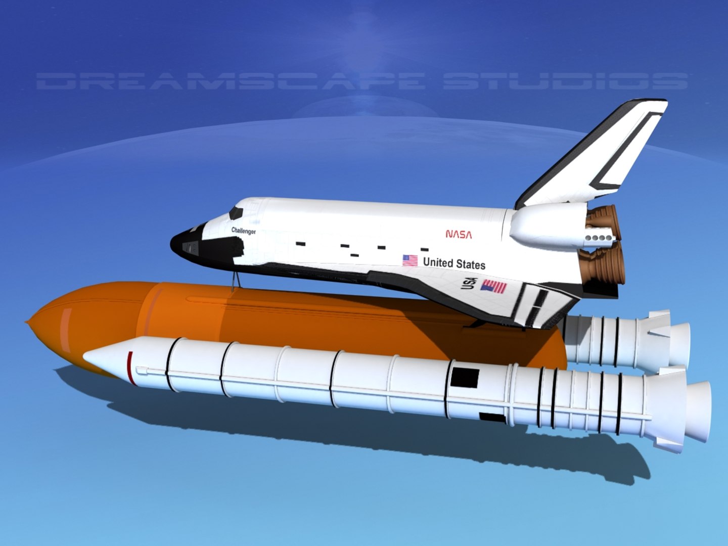 Launch Space Shuttle 3d Dxf