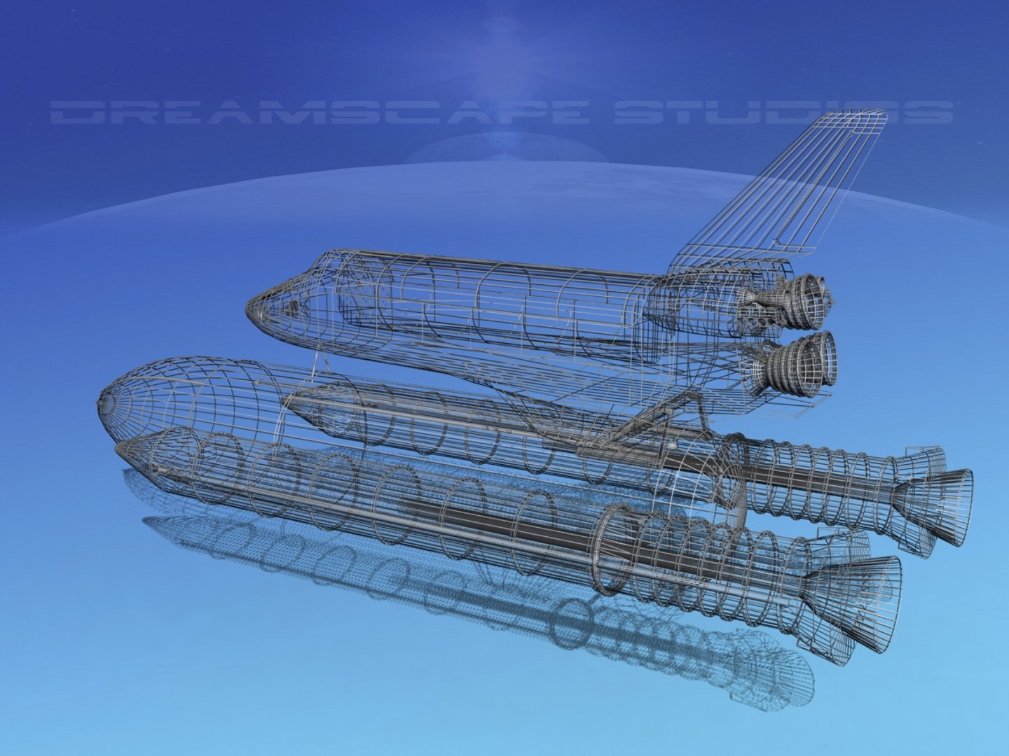 Launch Space Shuttle 3d Dxf