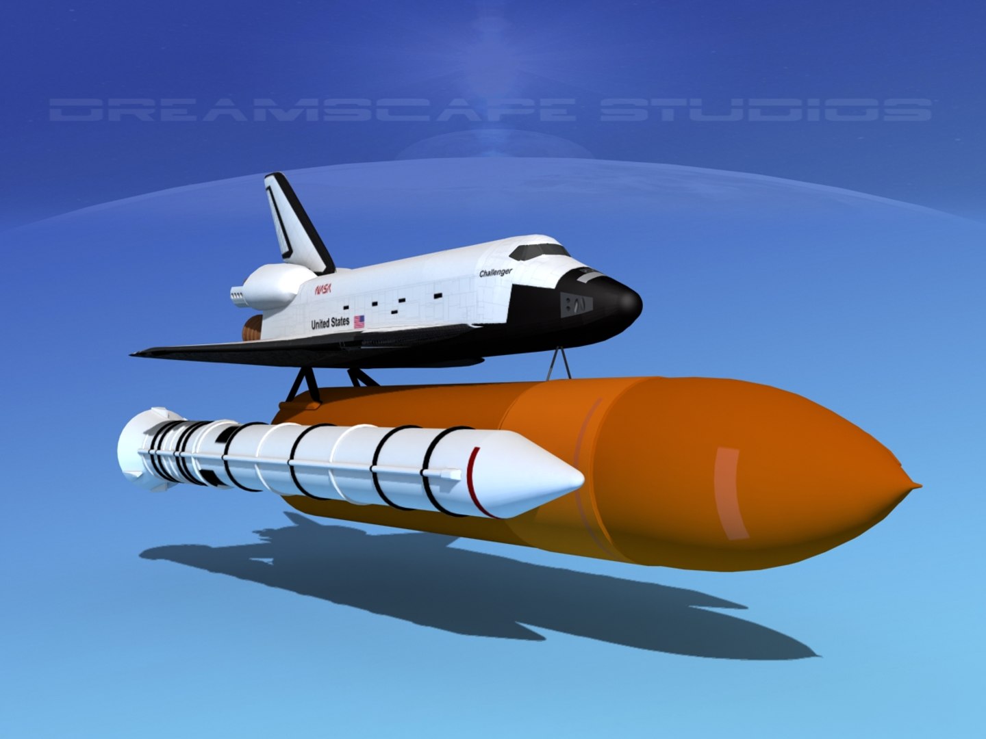 Launch Space Shuttle 3d Dxf