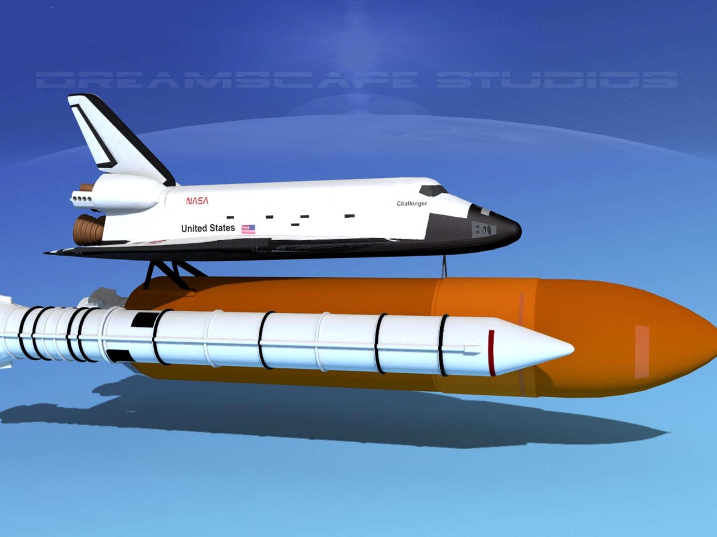 Launch Space Shuttle 3d Dxf