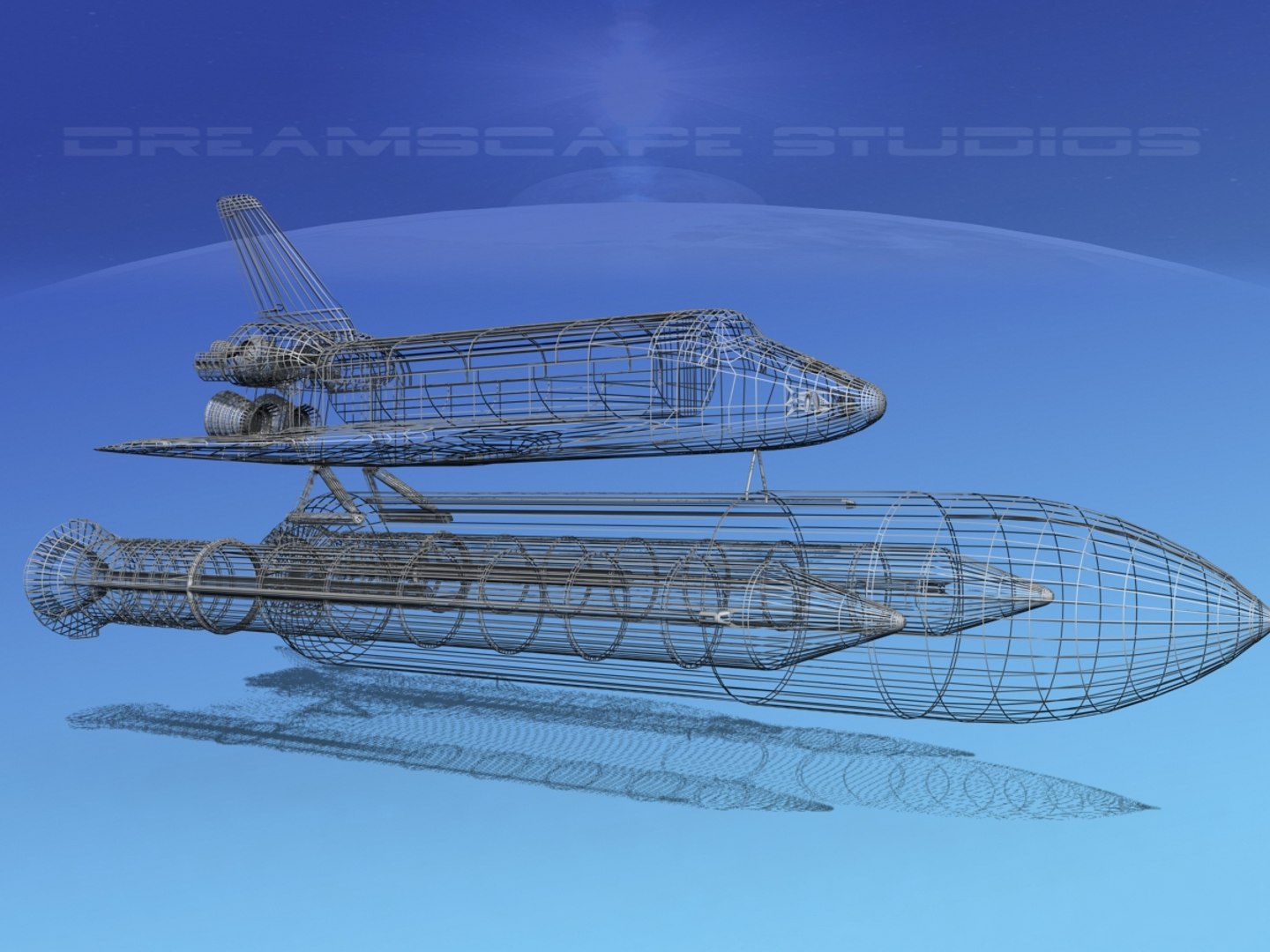 Launch Space Shuttle 3d Dxf