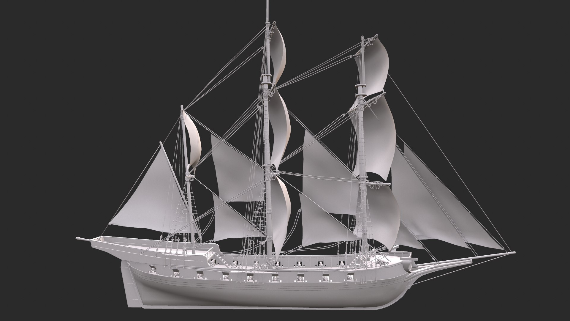 Frigate 3D model - TurboSquid 2055462