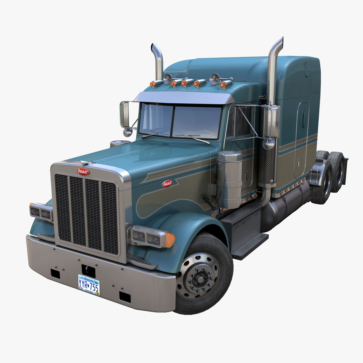 3D Peterbilt 379 semitruck PBR - TurboSquid 1779128