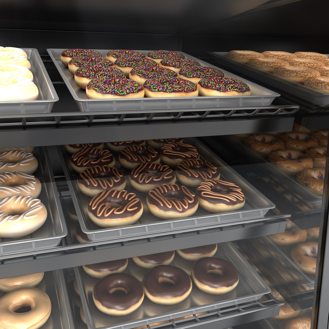 3d Bakery Case Doughnuts Bagels