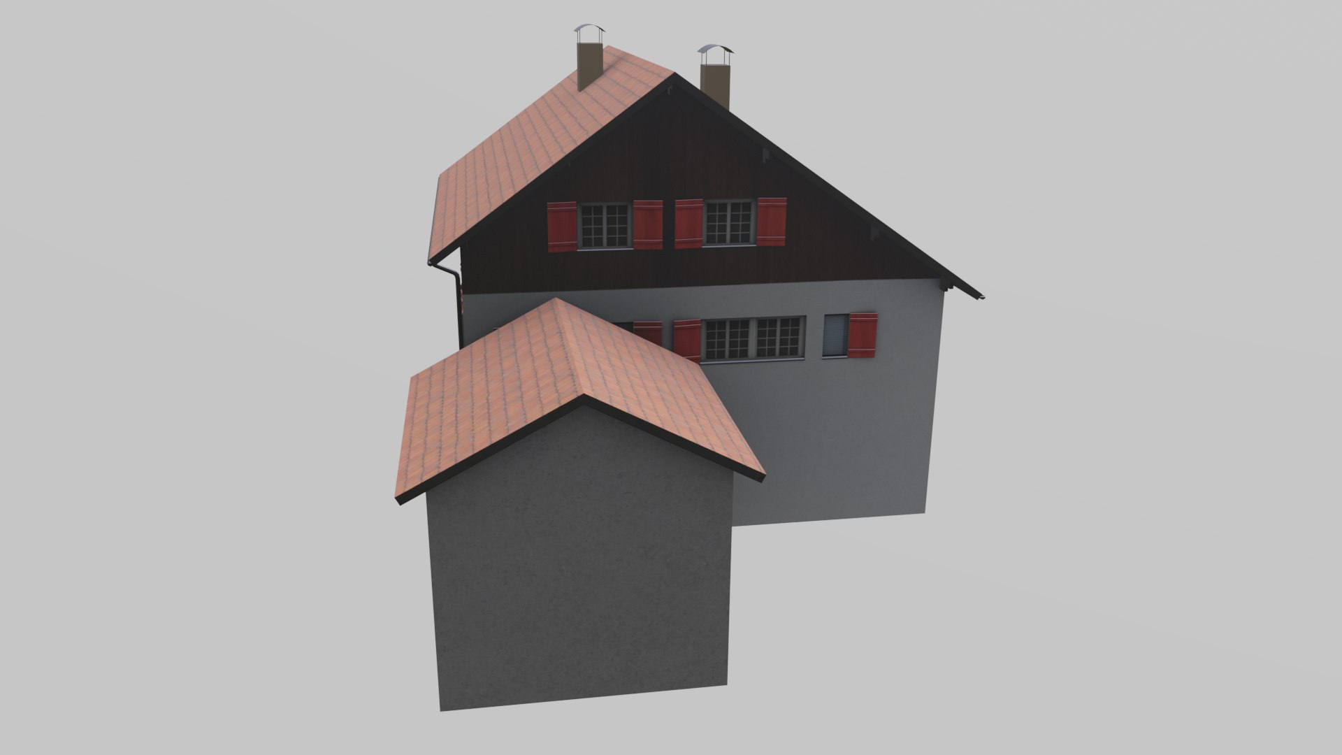 3D Model Modern European Residential House 2 Game Ready PBR With LODs ...