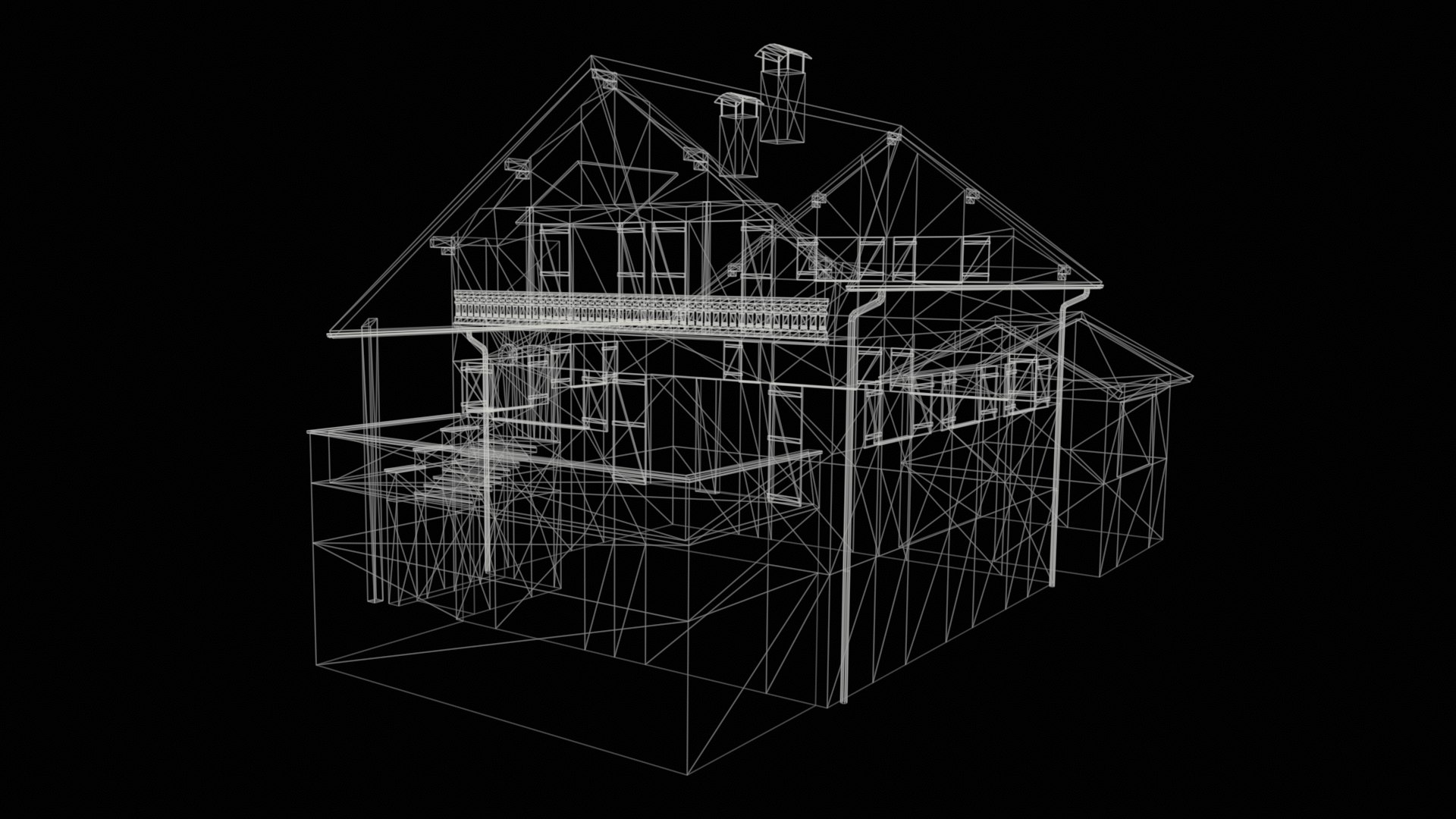 3D Model Modern European Residential House 2 Game Ready PBR With LODs ...